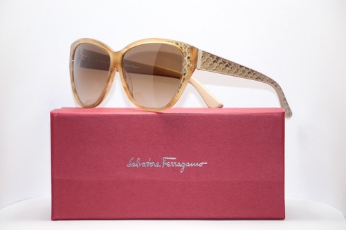 Salvatore Ferragamo SF711 726 Striped Honey Cat Eye Womens Sunglasses ...