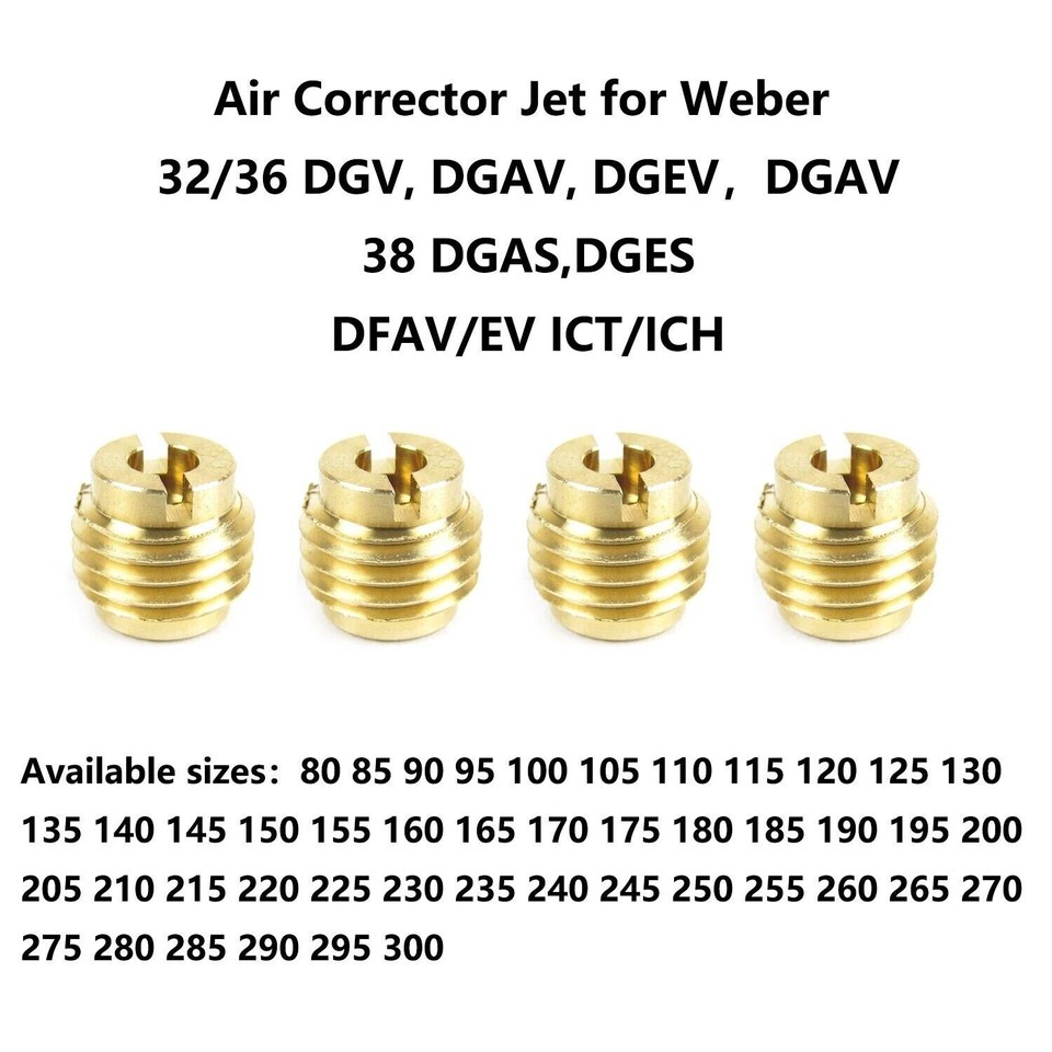 Weber Carburetor Jet Pack Kit 32/36 DGEV DGAV | Brass | For Weber ...