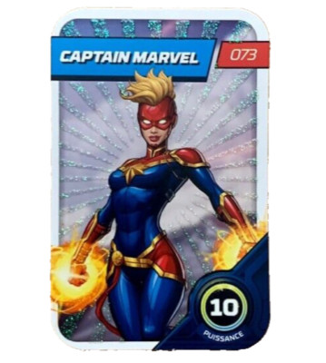 carte Captain Marvel 073 image 73 album Défie tes héros | Marvel ...