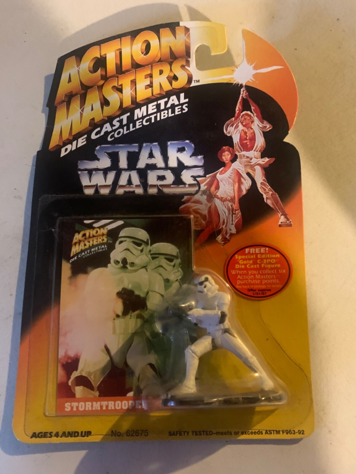 star wars action masters action figure die cast metal storm trooper | eBay