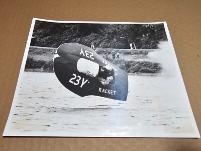 23 Y RACKET 1970/80s HYDRO PHOTO RACING HYDROPLANE PLANE DRIVER INBOARD ...
