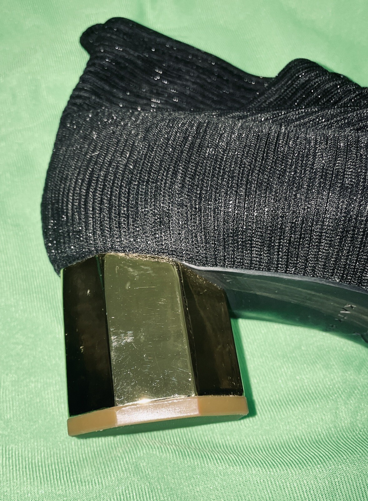 $100 KATY PERRY THE DAINA TOO GOLD METALLIC BOOTIES MIRRORED BLOCK HEEL ...