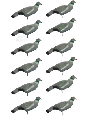 Flocked Pigeon Decoys Feeding Pigeon Shell Decoys with Pegs Hunting ...