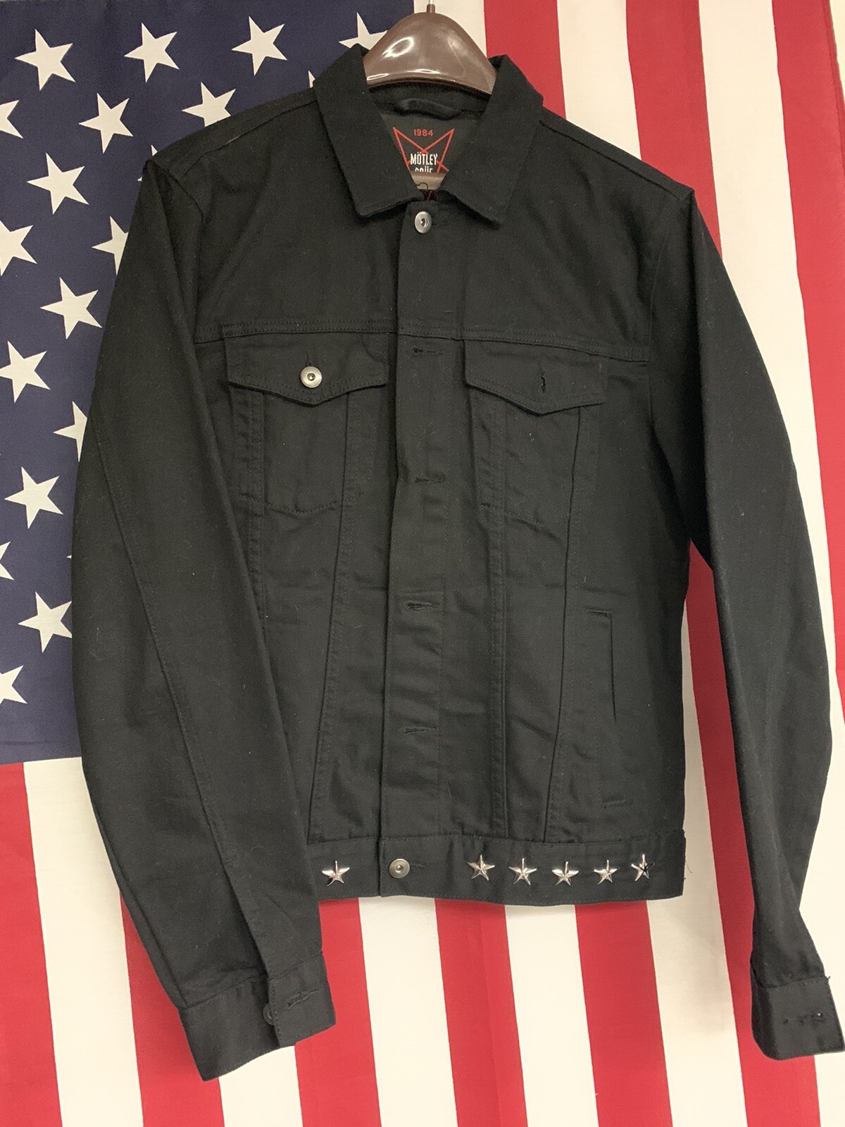 Vintage Motley Crue Video Crew Jacket Black Denim Men… - Gem