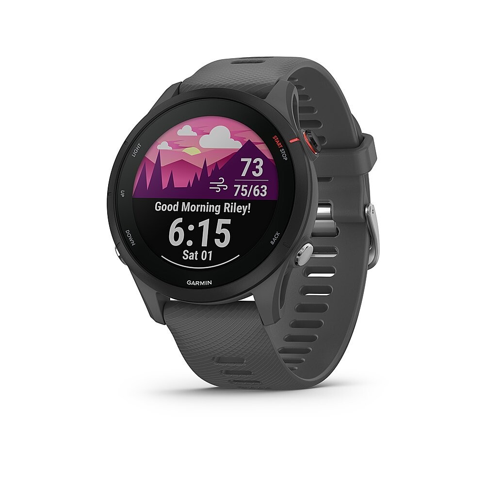 Garmin - Forerunner 255 GPS Smartwatch 46 mm Fiber - Slate Gray