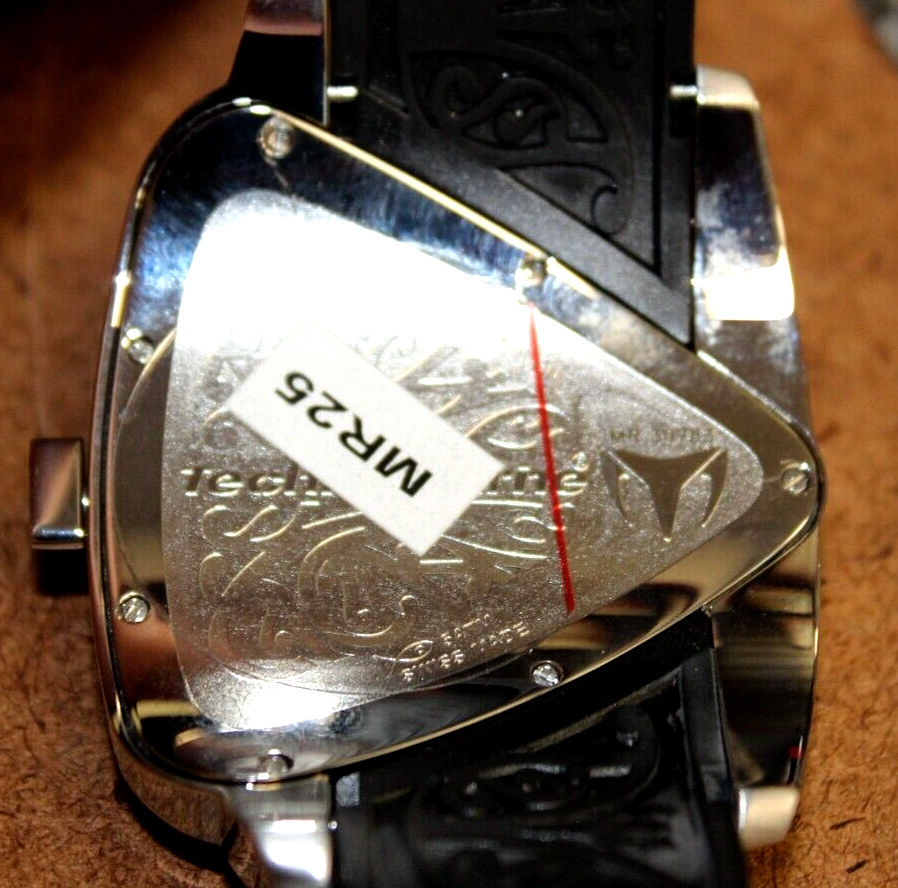 NWOT TechnoMarine Maori Black & White Filigree Dial Triangular Watch ...