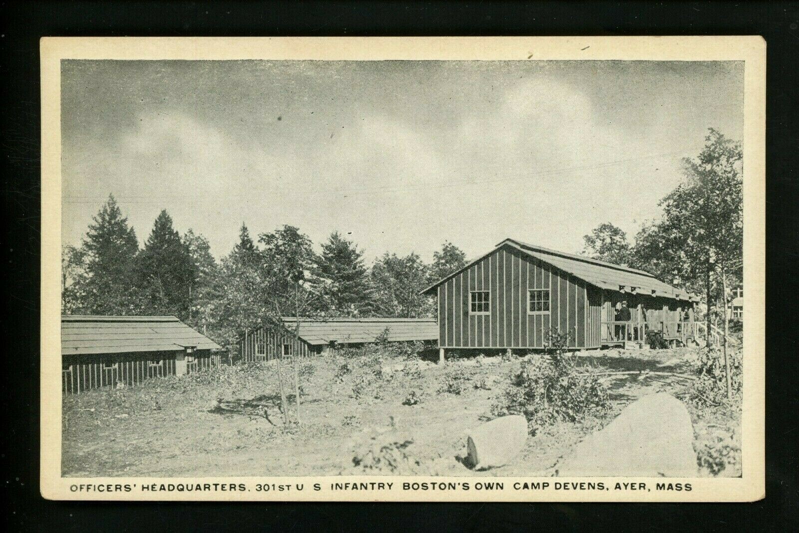 Military Base postcard Camp Devens Ayer Massachusetts MA 301st Infantry ...