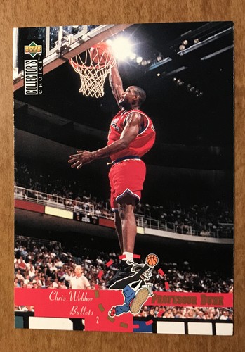 1995-96 Upper Deck Collectors Choice Chris Webber Card #200 Washington ...