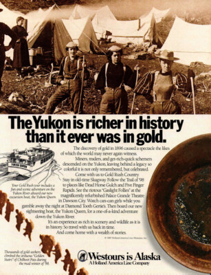 Gold Miners Men Women Mining Alaska Yukon Photograph Vintage Magazine ...