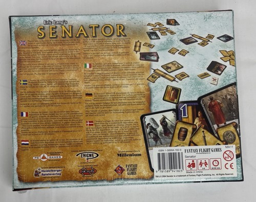 Eric Lang's SENATOR Strategic Board Game Fantasy Flight Games 2004 NEW ...