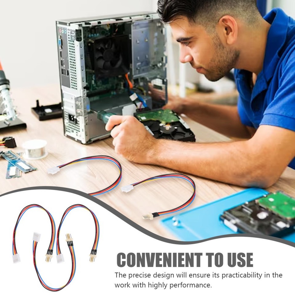 3 Pcs Fan Cable Extender Computer Fan Cables Computer Fan Extension ...