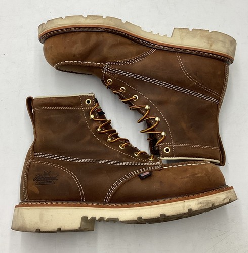 Thorogood 804-4375 Men's 6" Leather Moc Steel Safety Toe Work Boots ...