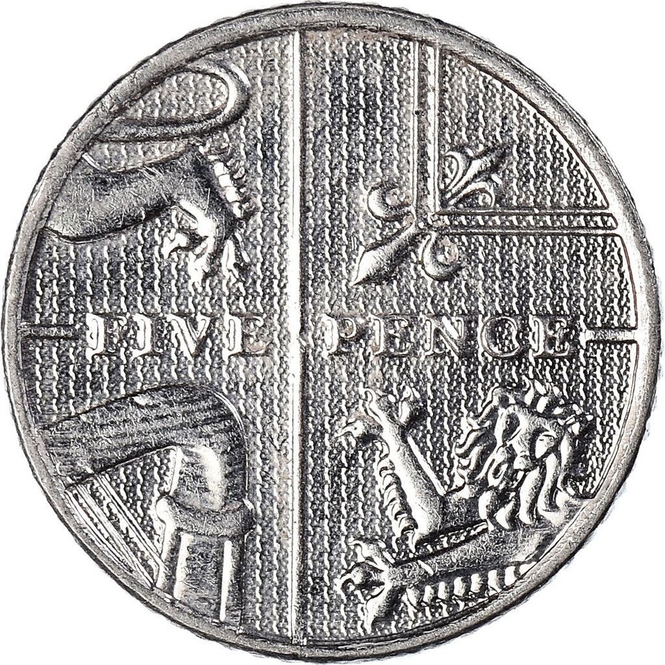 United Kingdom | 5 Pence Coin | Elizabeth II | Km:1334 | 2015 - 2022 | eBay