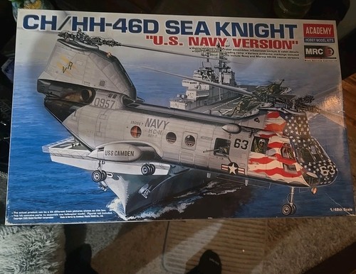Academy 1/48 CH/HH-46D Sea Knight U.S. Navy Version Kit # 12207 New ...