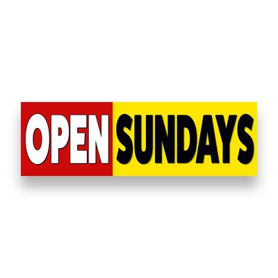 OPEN SUNDAYS Vinyl Banner with Optional Sizes (Made in the USA) | eBay
