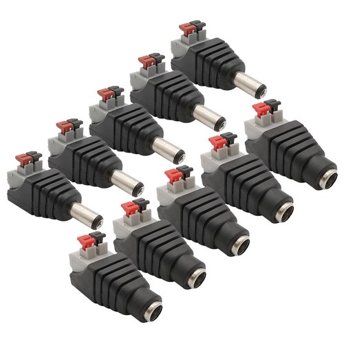 Robust Male Female DC Power Connector No Screws 5 5x2 1mm Convenient ...
