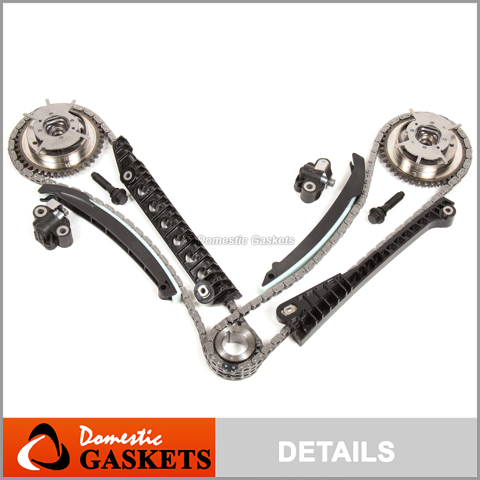 04-08 Ford F150 Lincoln 5.4L Triton 3V Timing Chain Kit+Cam Phasers ...