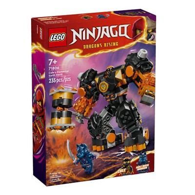 LEGO® Ninjago Dragon's Rising Cole's Elemental Earth Mech Building Set ...