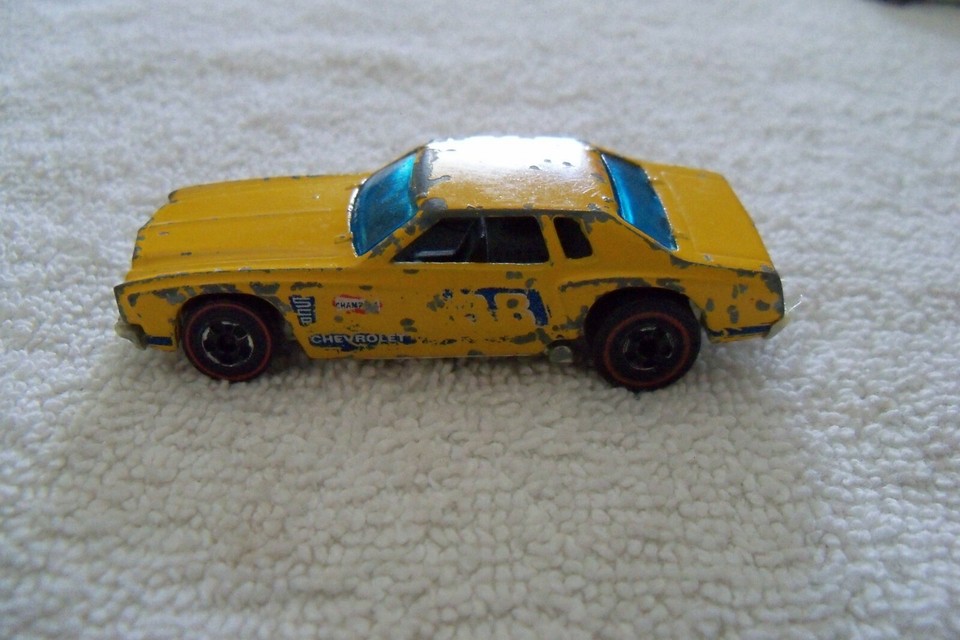 Original 1974 HOT WHEELS REDLINE Yellow Chevy Monte Carlo Stocker Car ...