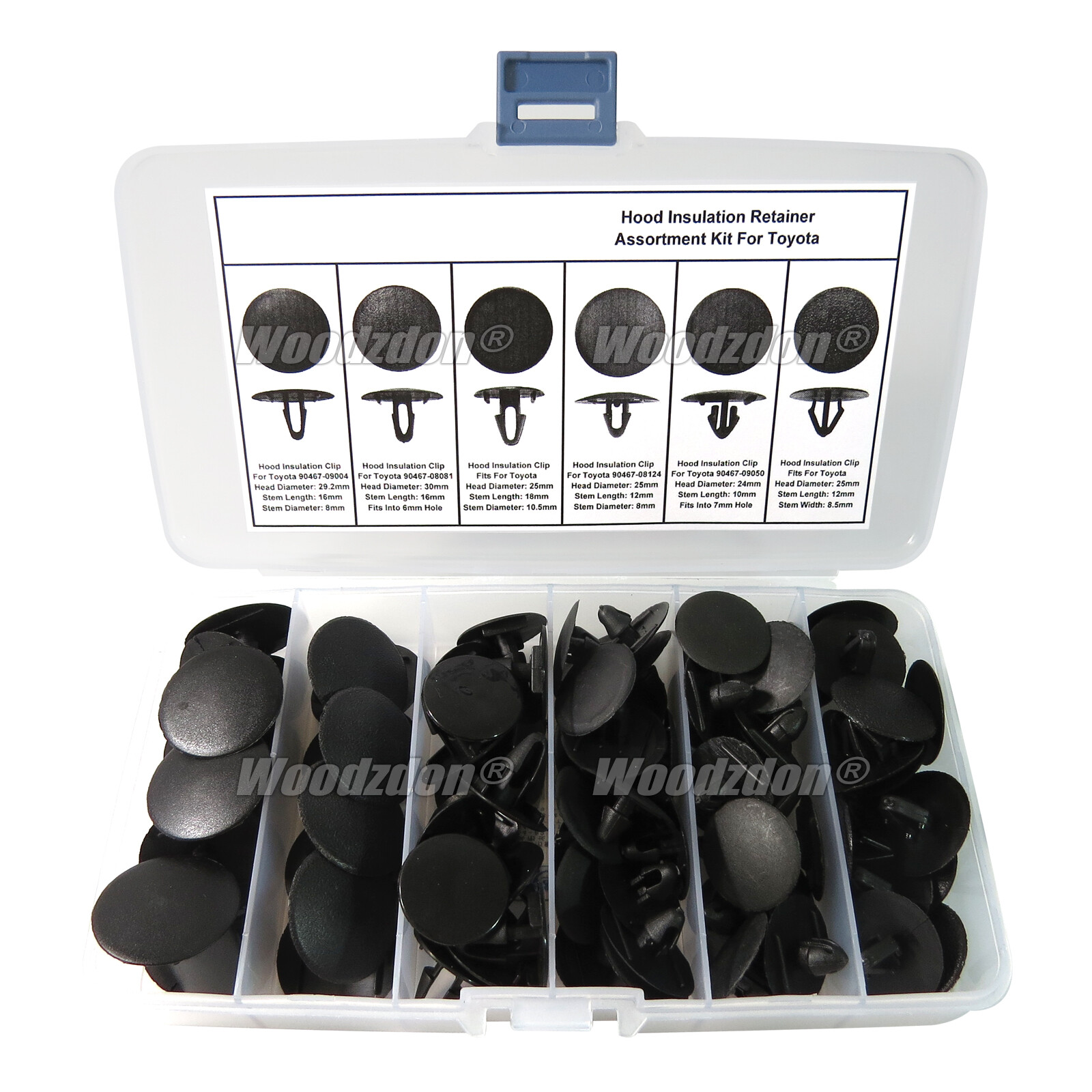 95 Hood Insulator Clips Hood Insulation Retainer Assortment For Toyota ...