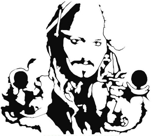 Johnny Depp Sticker Vinyl Decal Car Window Bumper Pirates of the ...