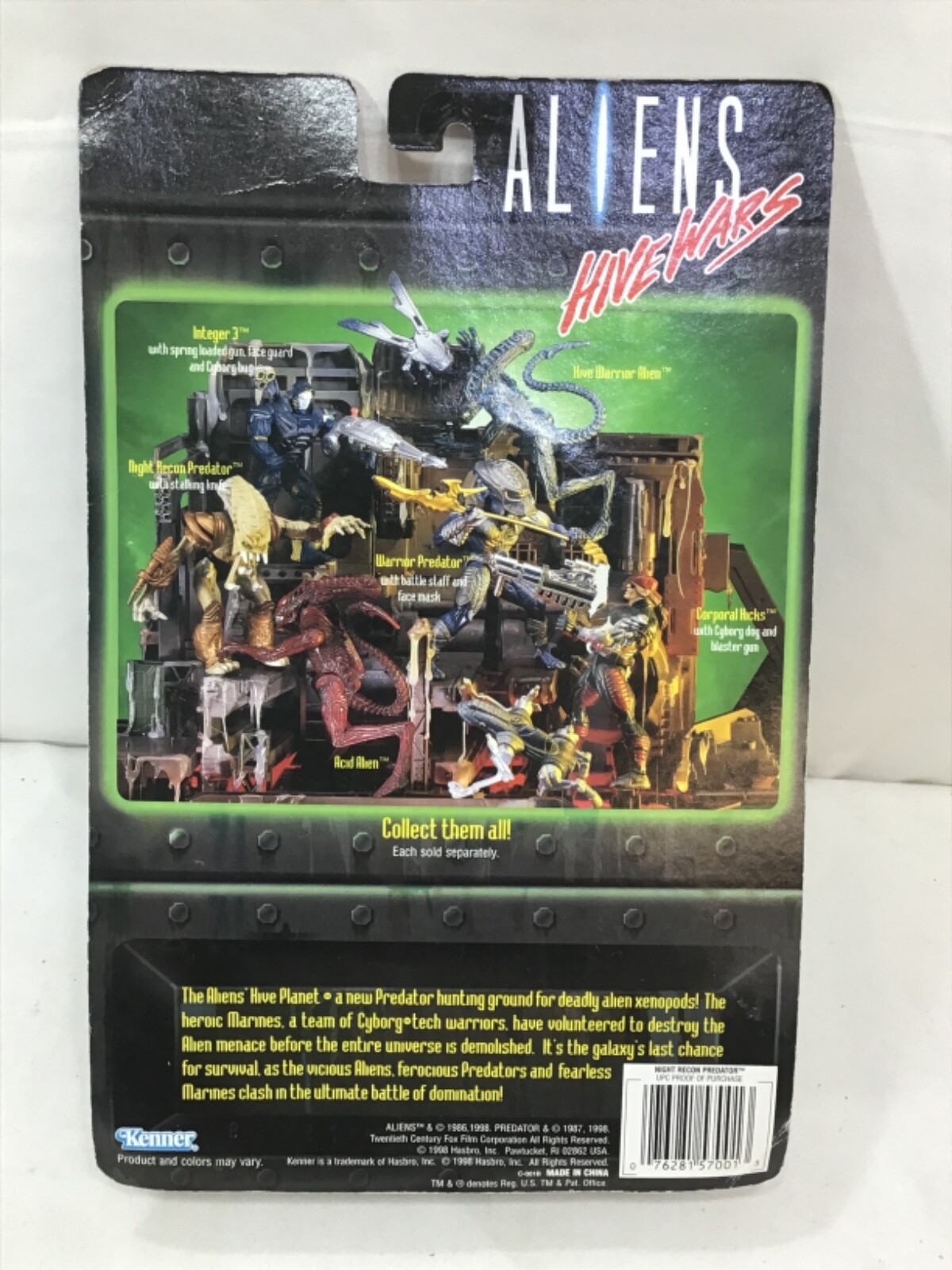 1998 Kenner Aliens Hive Wars Night Recon Predator Figure MOC Sealed ...