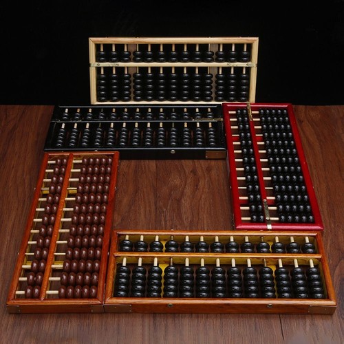 Square Calculation Bead Multicolor Calculation Rack Wooden Abacus Early ...