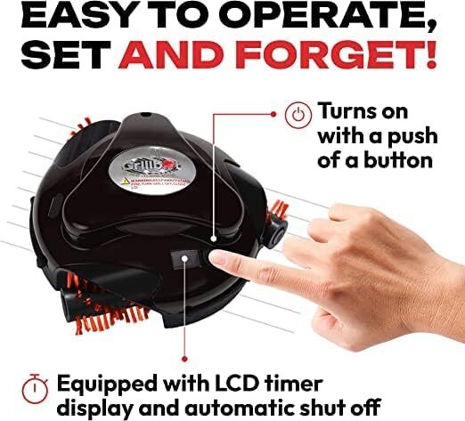 Grillbot Grill Cleaning Robot with BBQ Grill Cleaner and Grill Brushes ...