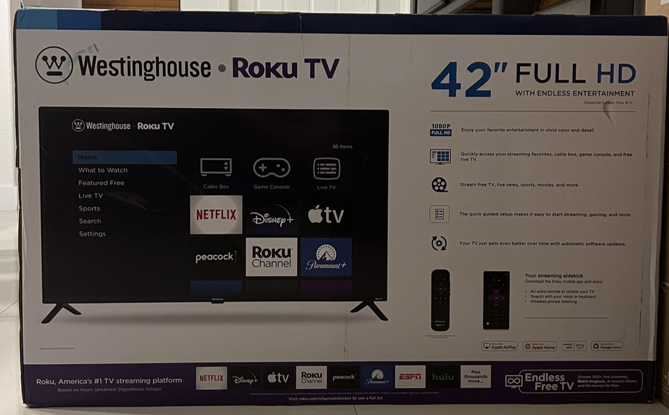 Westinghouse Roku TV - 42 Inch Smart TV, 1080P LED Full HD TV with Wi ...