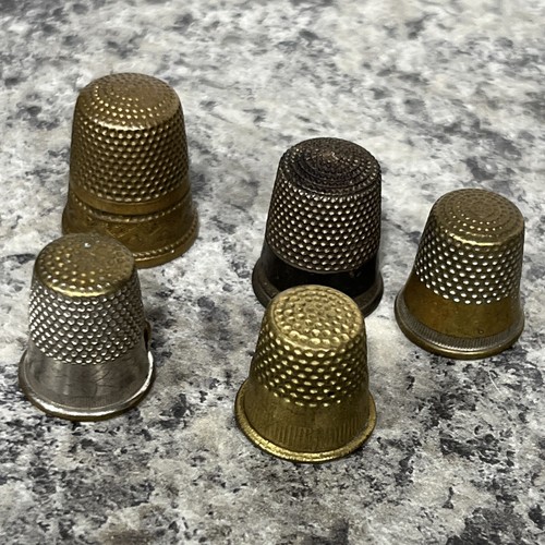 Lot of 5 Brass Vintage Thimbles | eBay