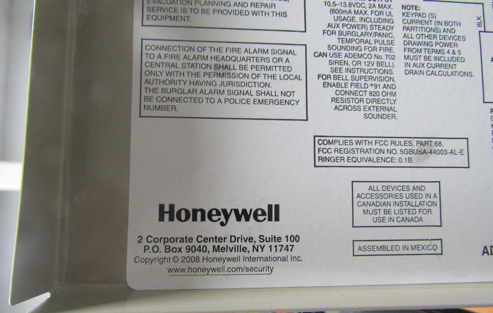 💥HONEYWELL VISTA-20P ADEMCO FIRE ALARM CONTROL PANEL | eBay