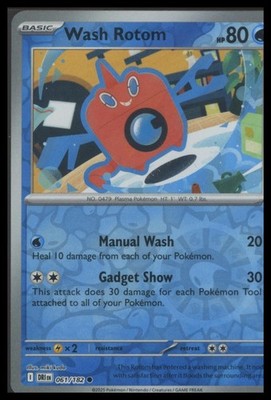 Pokemon SV10: Destined Rivals #061/182 Wash Rotom Freshly Pulled | eBay