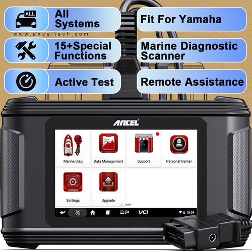 ANCEL MR500 Marine OBD2 Diagnostic Scan Tool for Yamaha Outboard Motor ...