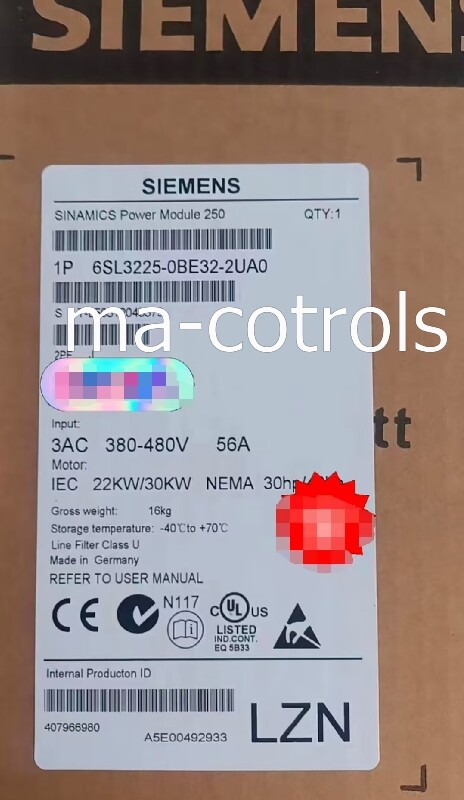 6SL3225-0BE32-2UA0 SINAMICS G120 Power Module PM 250 ohne Control Unit ...