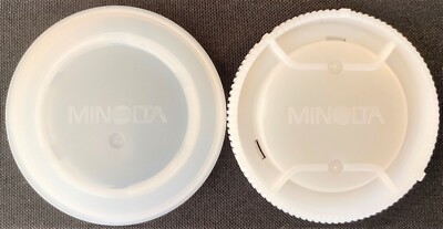 Minolta OEM White DSLR Body Cap + Rear Lens Caps for Sony Minolta A ...