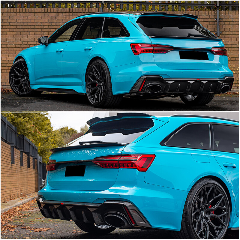 For Audi A6 Avant RS6 C8 19+ DRY CARBON FIBER Rear Trunk Middle Spoiler Wing Lip | eBay