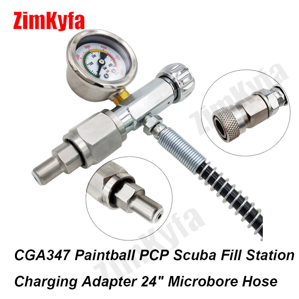 CGA347 Air Fill Station Kit PCP SCBA Charging Refill Adapter with Hose ...