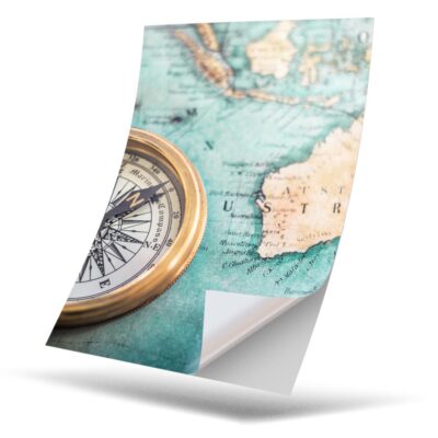 1 x Vinyl Sticker A4 - Vintage Australia Map Compass Travel #24322 | eBay
