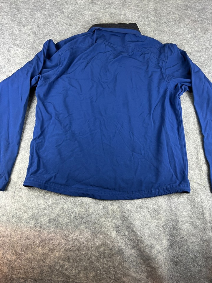 REI Co-Op Essential Rain Jacket Mens M Blue Nylon Windbreaker Full Zip ...