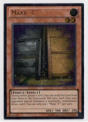 Yugioh Maxx "C" AP04-EN002 Ultimate Rare Unlimited Moderate Play MP #2 ...