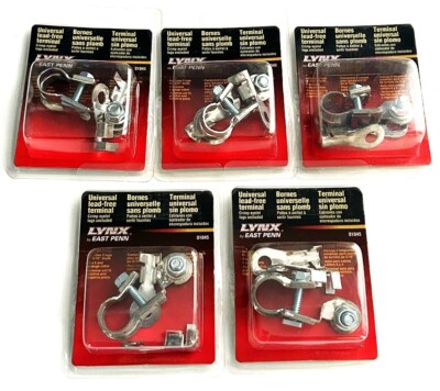 5 LYNX BY DEKA LEAD FREE TOP POST UNIVERSAL BATTERY TERMINALS W/CRIMP ...