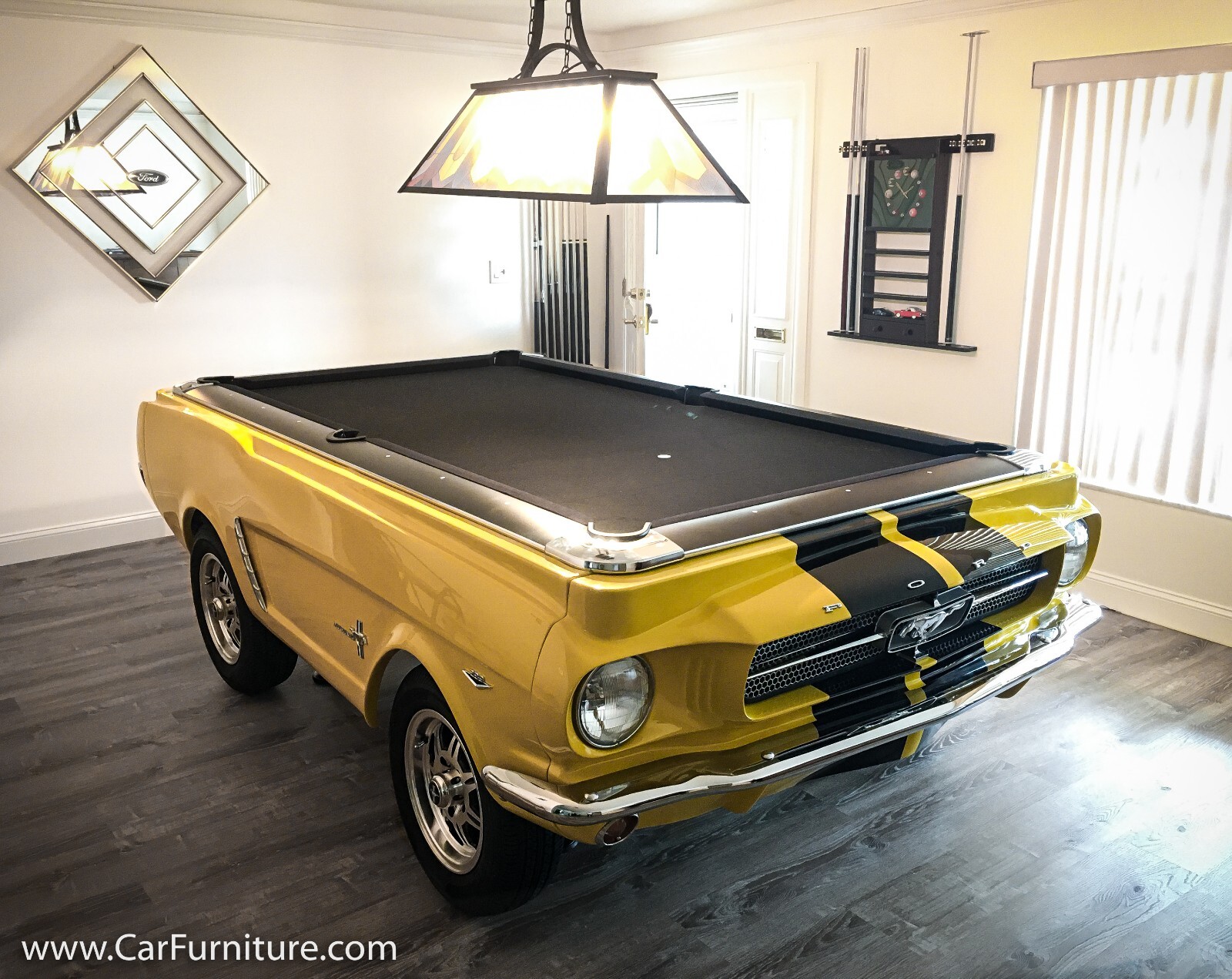 1965 FORD MUSTANG POOL TABLE - Working Lights! Real Car Parts! Real ...