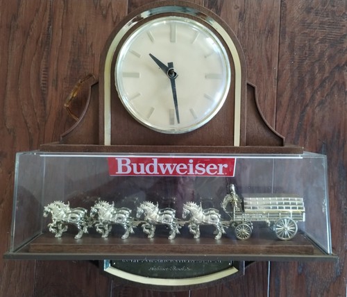 Vintage Budweiser World Champion Clydesdale Team Electric Bar Clock | eBay