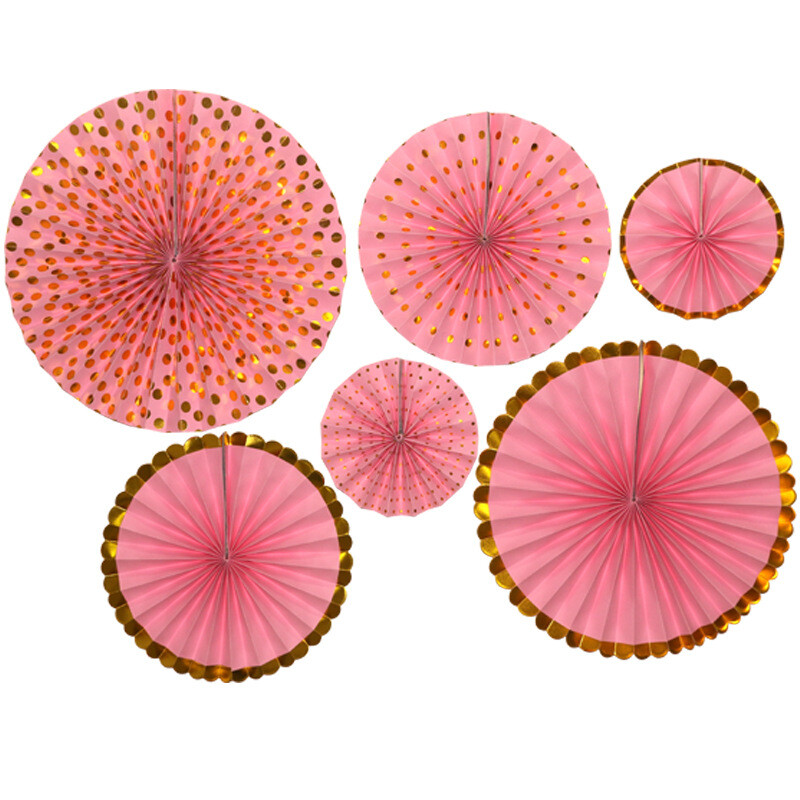 Mixed Size Hanging Paper Fan Round Wheel Paper Fans | eBay