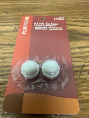 Lock-Up Caps 1/8ip Plast White #0037254 Portfoli (2) | eBay
