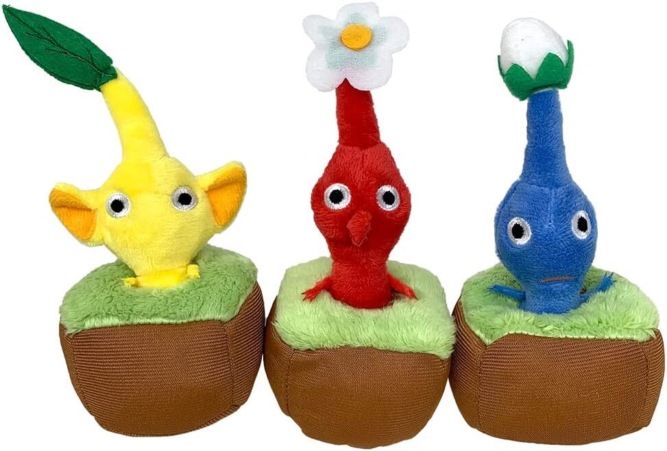 Pickmin pulling Pikumin Pushing Plush Mascot Mascot All 3 types of 3 ...