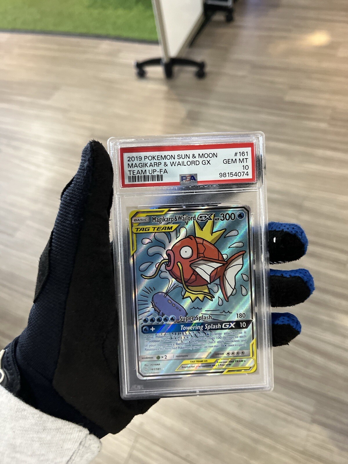 Magikarp & Wailord GX (Alternate Full Art) 161/181 Sm-Team Up Holo PSA ...