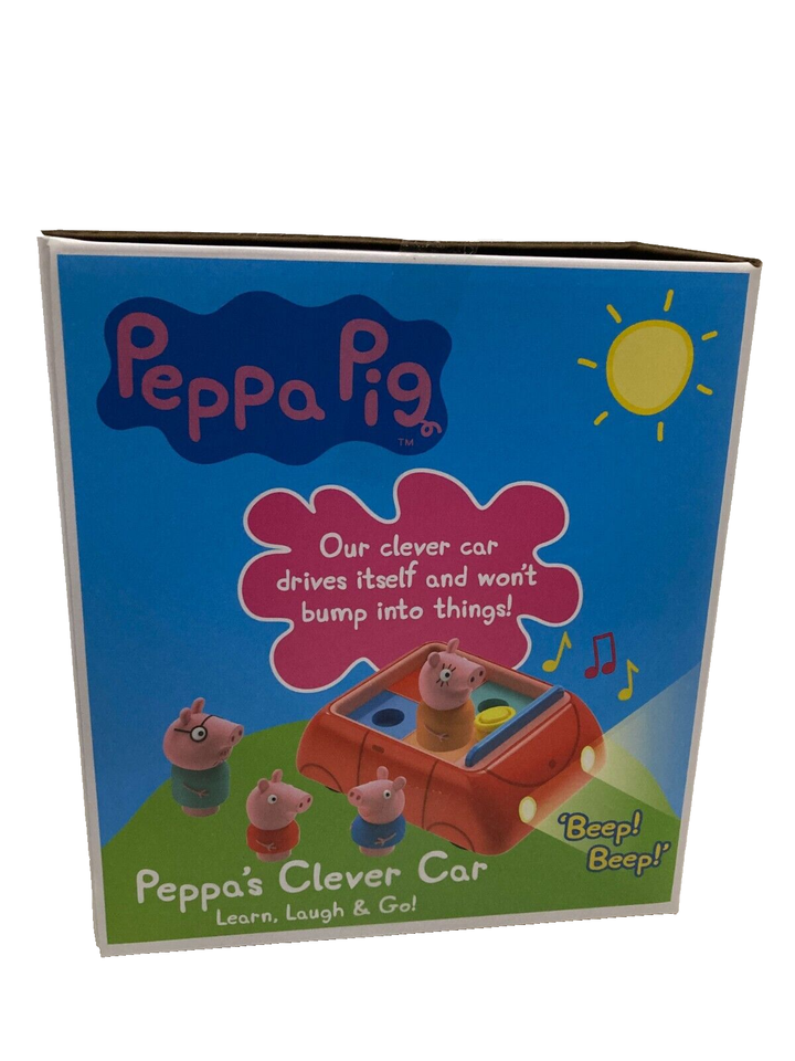 Peppa Pig Peppa’s Clever Car, 25 Sounds, Lights, Self Driving, Ages 18 ...