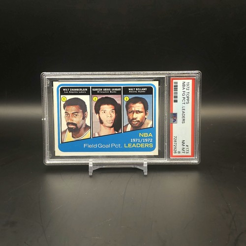 1972 Topps NBA FG Leaders PSA 8 Wilt Chamberlain Kareem Abdul Jabbar ...