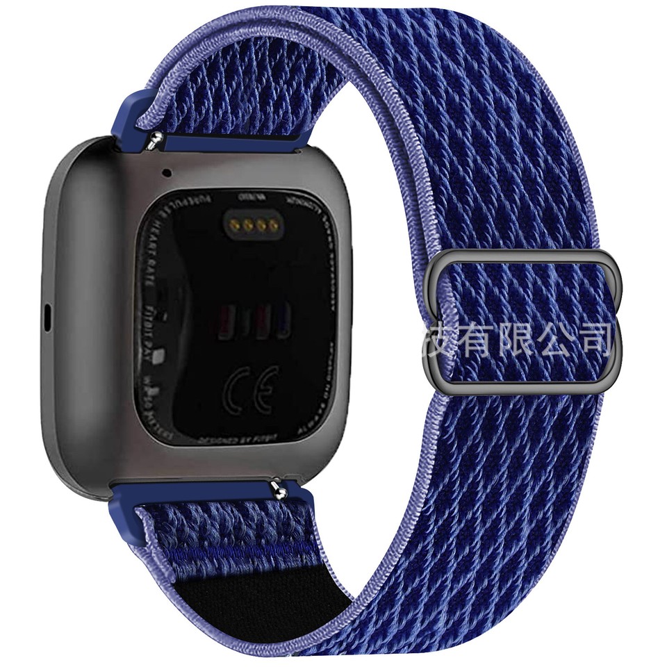 US For Fitbit Versa 4 3 2 Watch band Nylon Strap Fabric SOLO Elastic ...